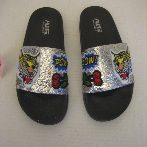 Air Balance | Shoes | Air Balance Silver Glitter Glam Pow Slip On ...